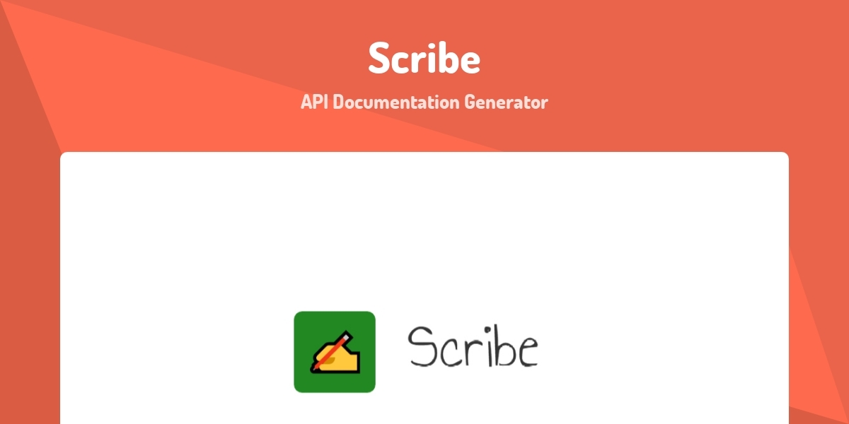 Scribe Api Documentation Generator Made With Laravel